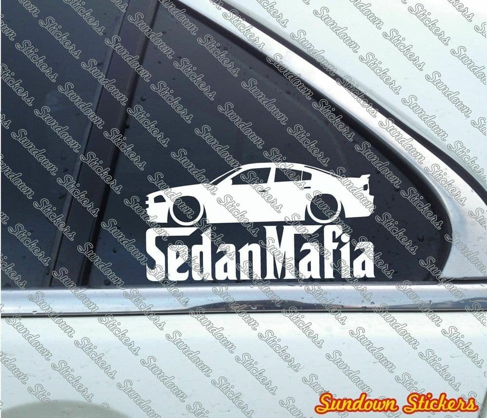 Lowered SEDAN MAFIA sticker - for Dodge Charger SRT-8 2011 B63