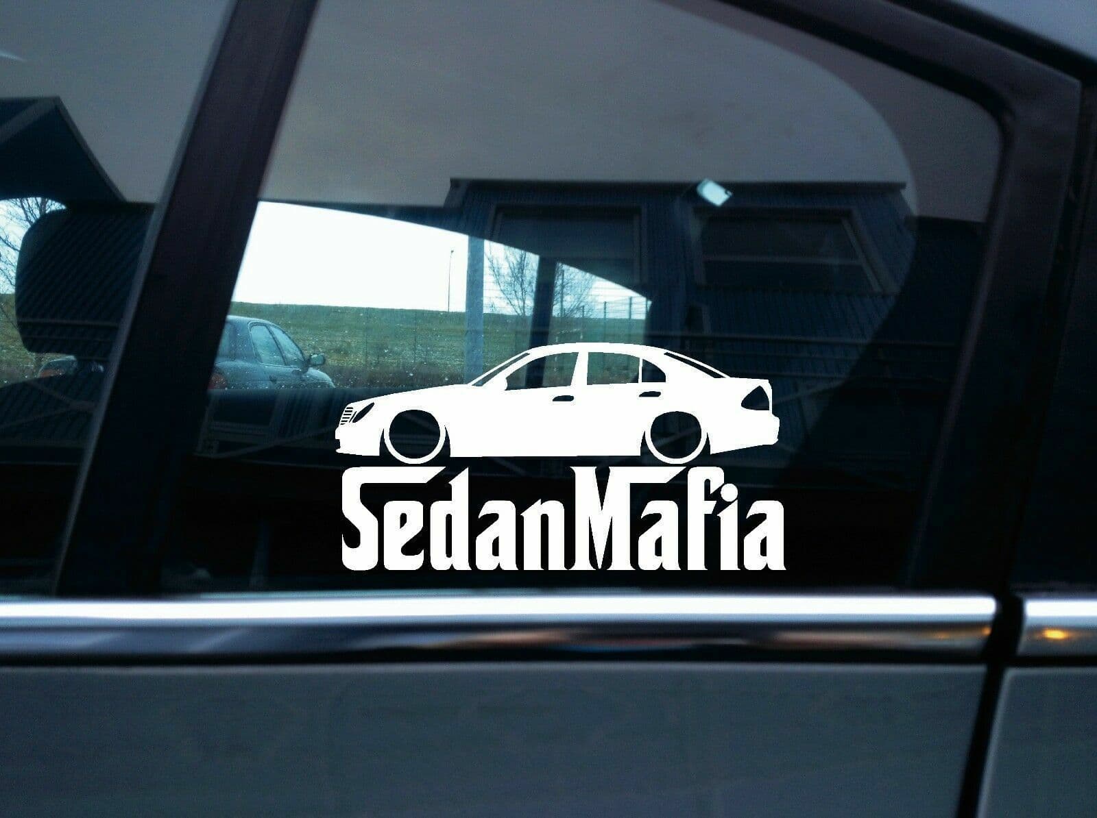 Lowered SEDAN MAFIA sticker - for Mercedes W211 E-class B73