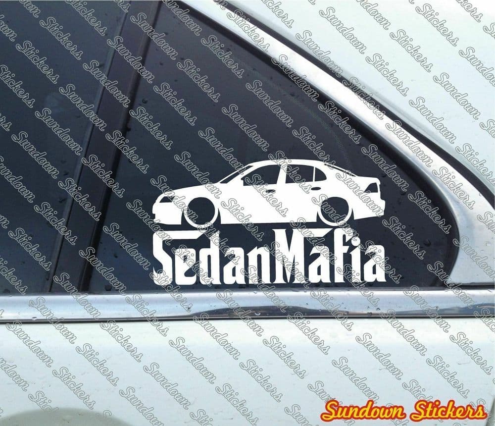 Lowered SEDAN MAFIA sticker - for Saab 9-3 Sedan 2002-2008 B79