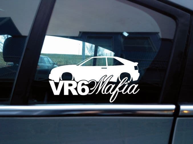 Lowered VR6 MAFIA car sticker for VW Corrado VR6