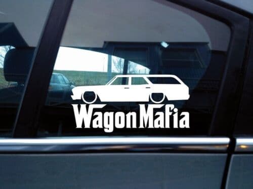 Lowered WAGON MAFIA car sticker for 1966 Chevrolet Chevelle Malibu ...