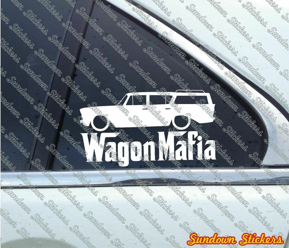 Lowered WAGON MAFIA sticker - for 1960 AMC Rambler classic station ...