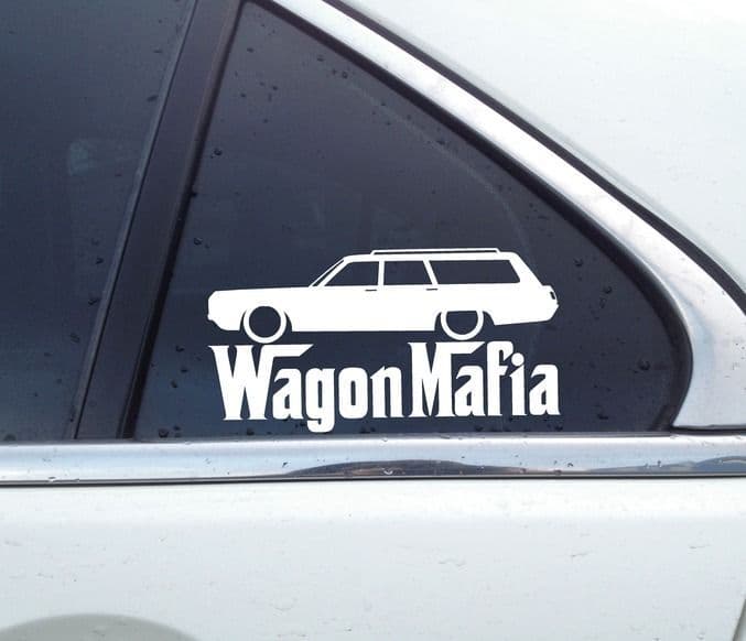 Lowered WAGON MAFIA sticker for 1968 Chrysler Town and Country station ...