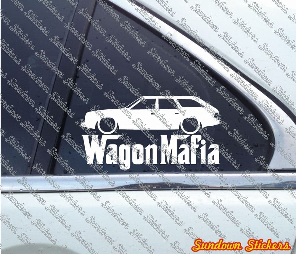 Lowered WAGON MAFIA sticker - for AMC Eagle station wagon classic W216