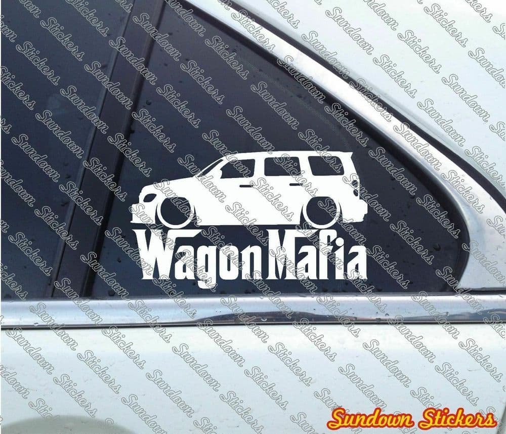 Lowered WAGON MAFIA sticker - for Chevrolet HHR SS retro wagon W12