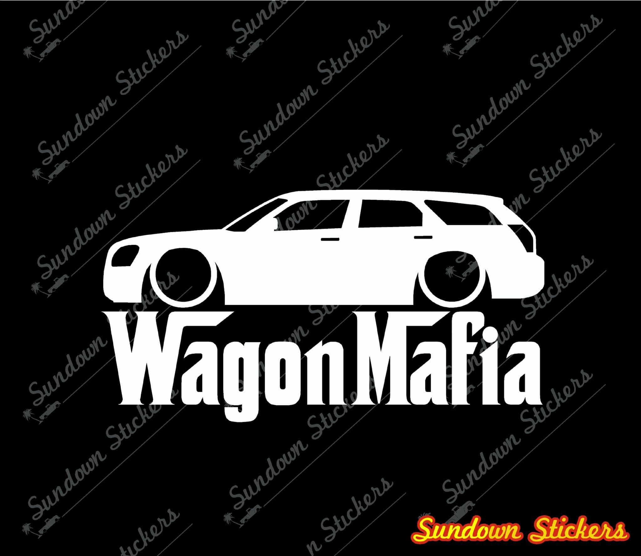 Lowered WAGON MAFIA sticker - for Dodge Magnum station wagon mopar W245