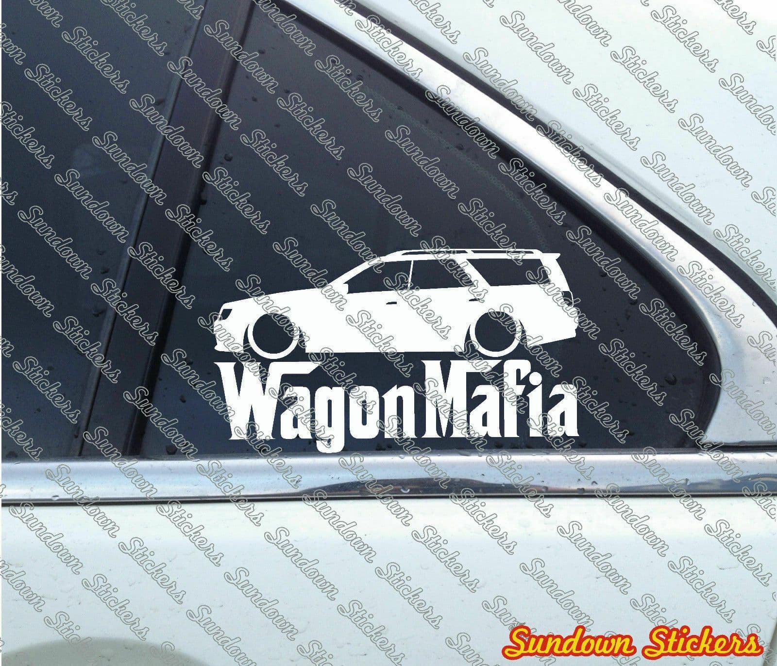 Lowered WAGON MAFIA sticker - for Nissan Stagea wagon 1996-1998 WC34 ...