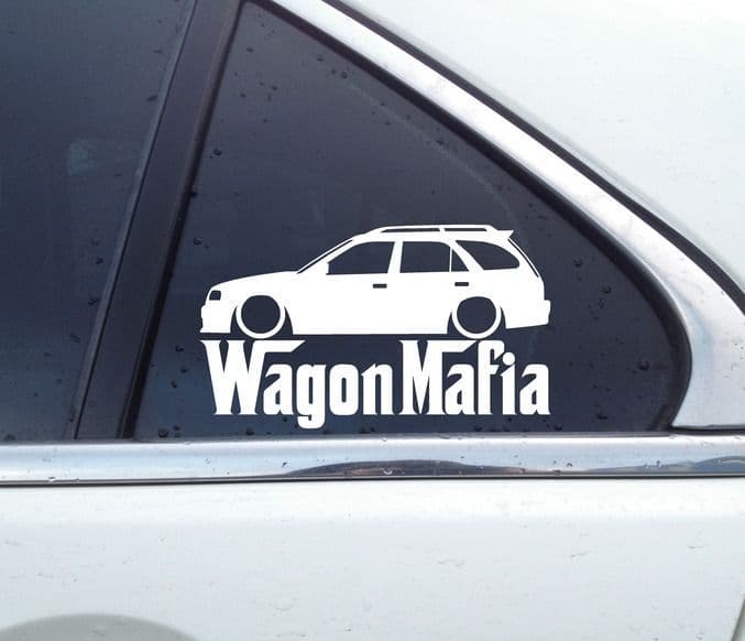 Lowered WAGON MAFIA sticker -for Toyota Sprinter Carib touring E110 ...