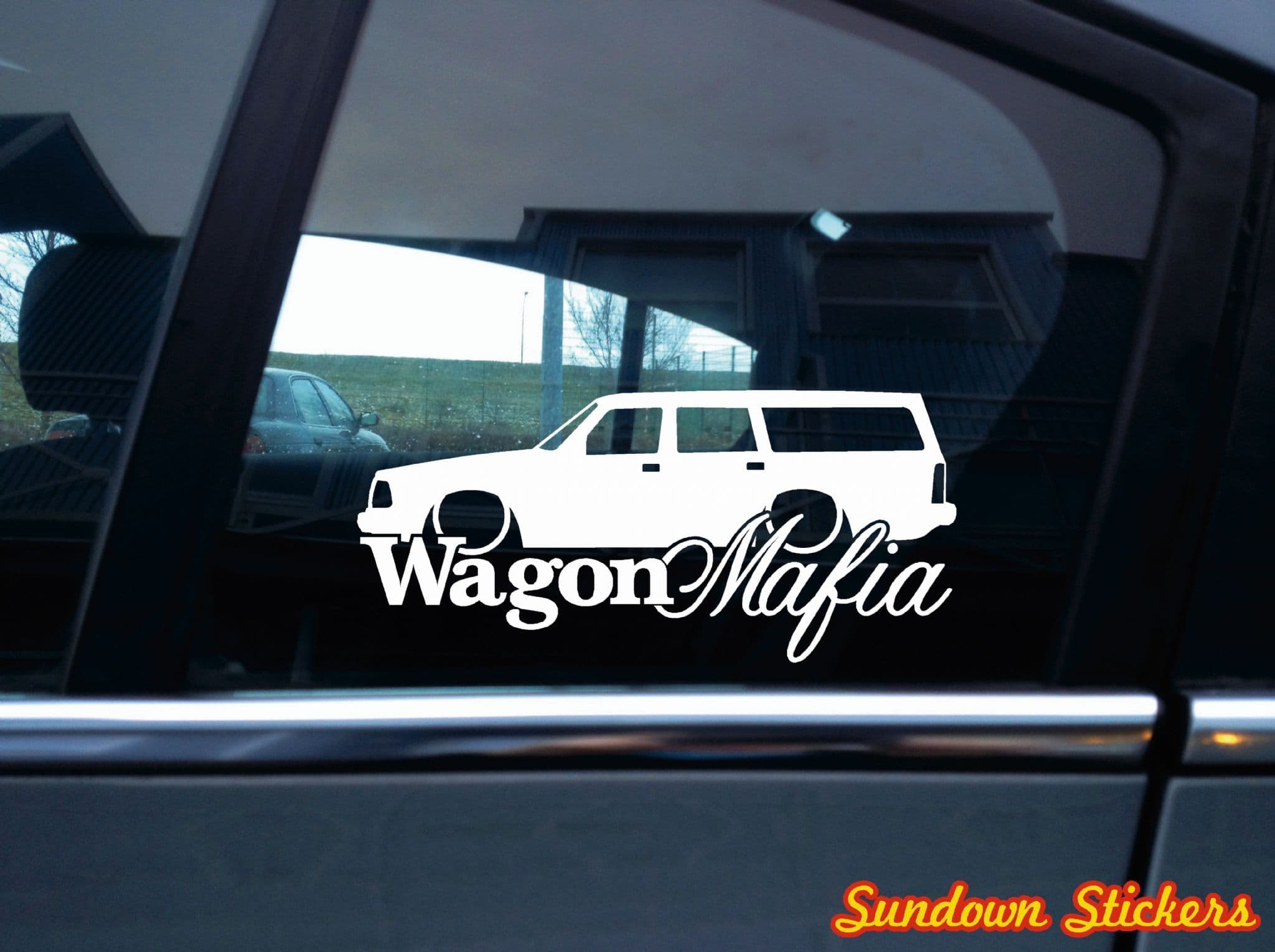 Lowered WAGON MAFIA V2 car sticker for Volvo 240 turbo Station Wagon ...