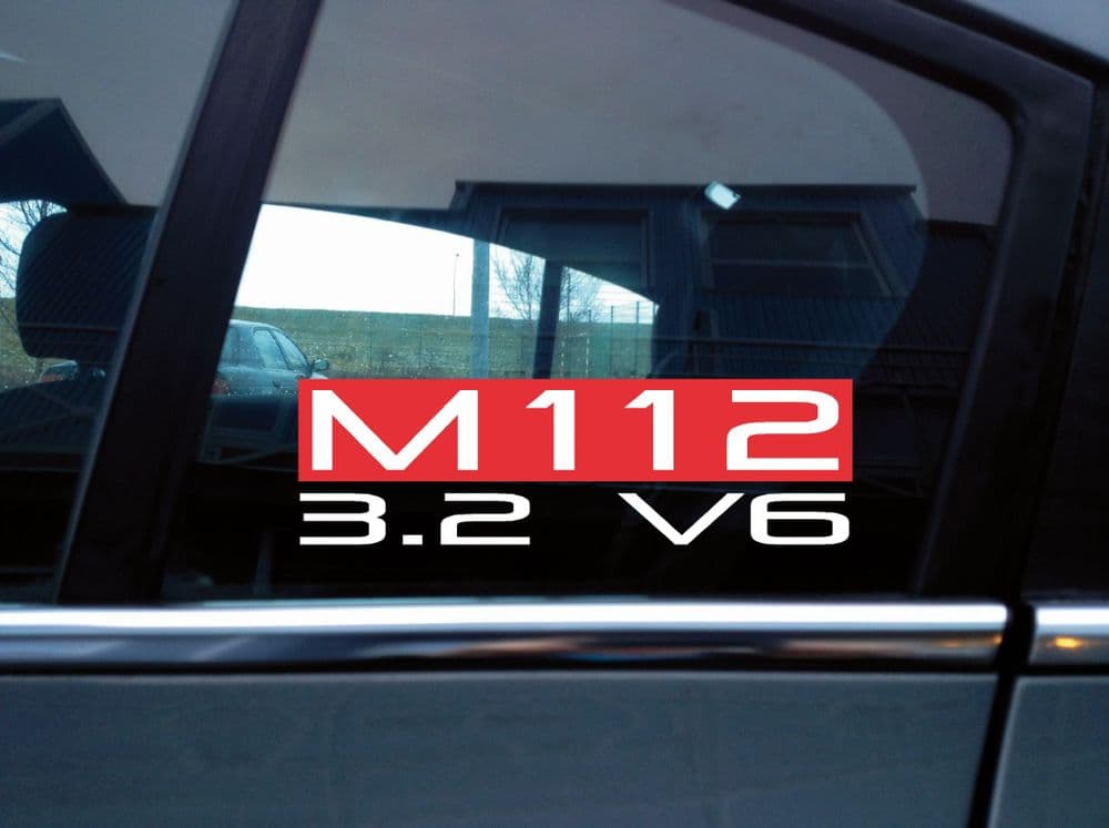 M112 3 2 V6 sticker Decal For Mercedes W203 C320 / w210 E320 V120