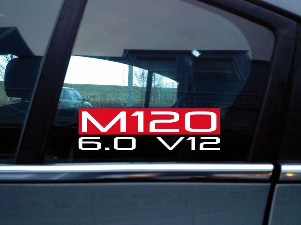 M120 6 0 V12 sticker - for Mercedes R129 600 SL / W140 600 SEC SEL S600 C87