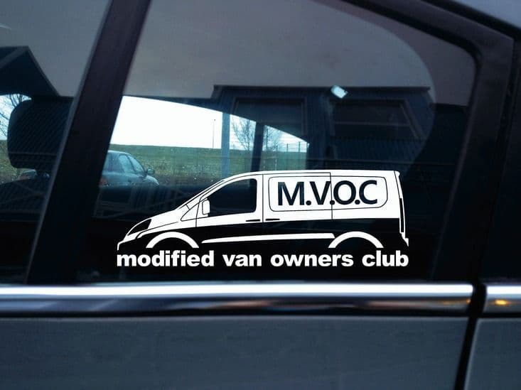 MVOC modified van owners club sticker - for Citroen Jumpy 2nd gen SWB ...