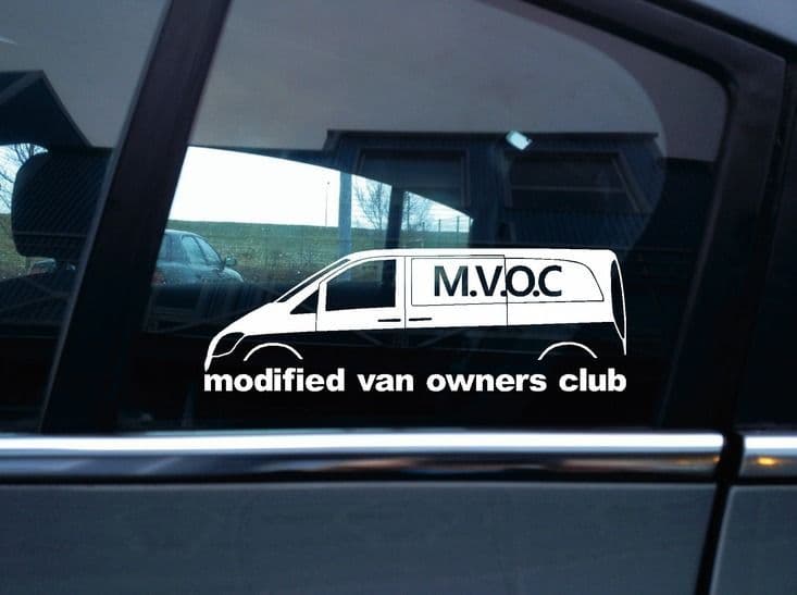 MVOC modified van owners club sticker -for Mercedes Vito / Viano W639 ...