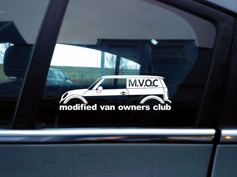 MVOC modified van owners club sticker - for Mini Clubvan R55