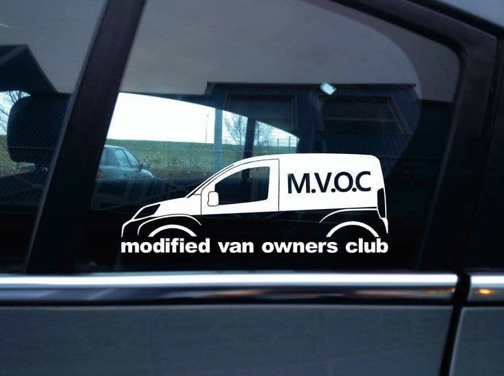MVOC modified van owners club sticker - for - Peugeot Bipper cargo ...
