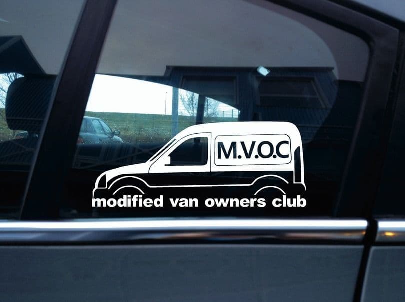 MVOC modified van owners club sticker - for Renault Kangoo van mk1 pre ...