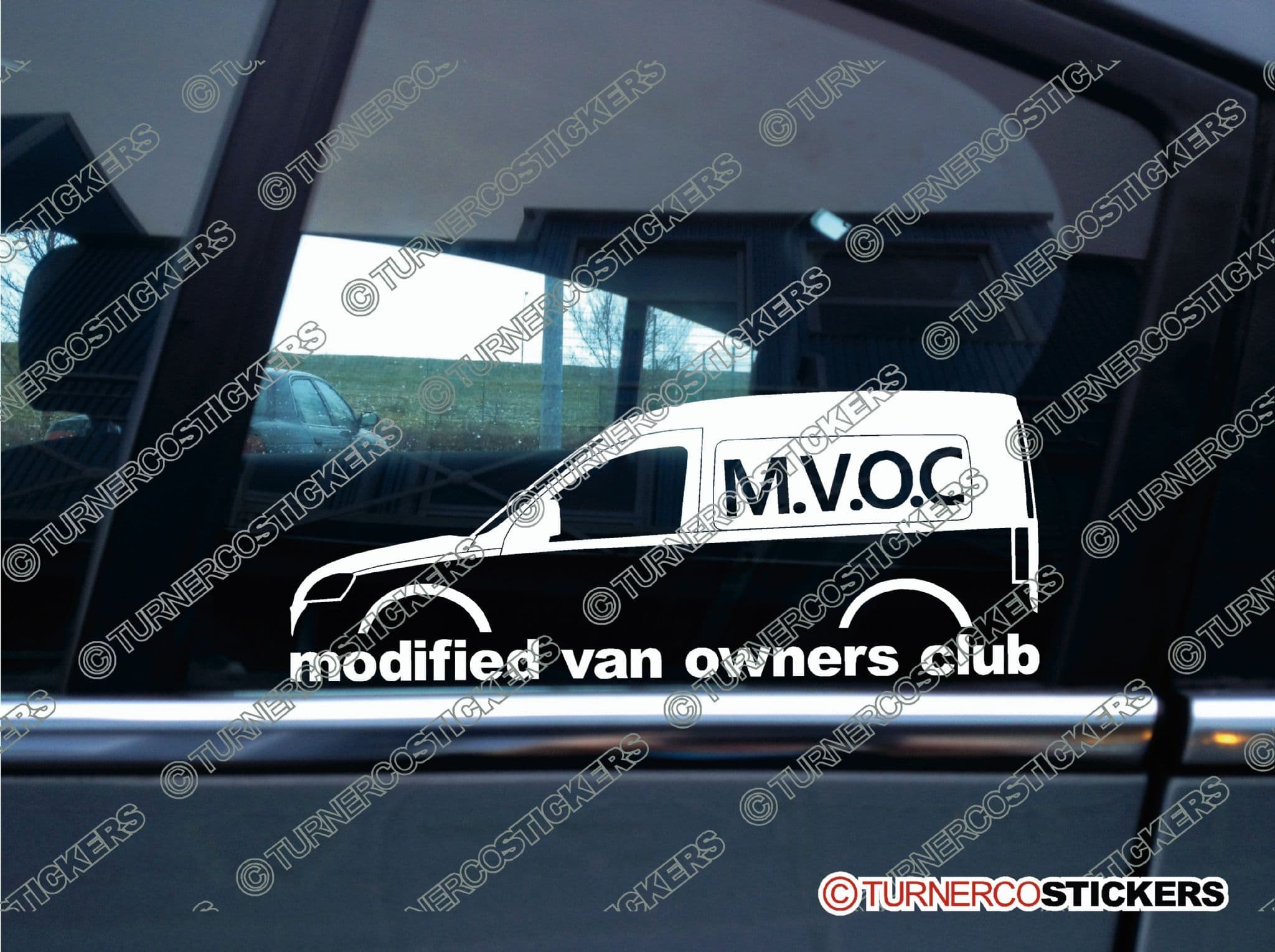 MVOC modified van owners club sticker - for Vauxhall Combo C van