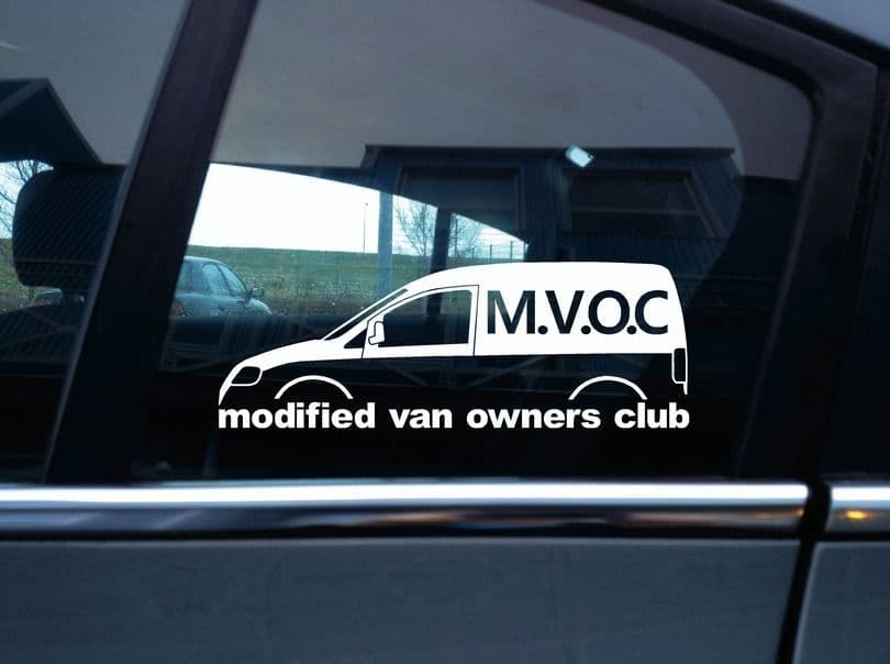 MVOC modified van owners club sticker - for VW Caddy van mk3 2k Volkswagen