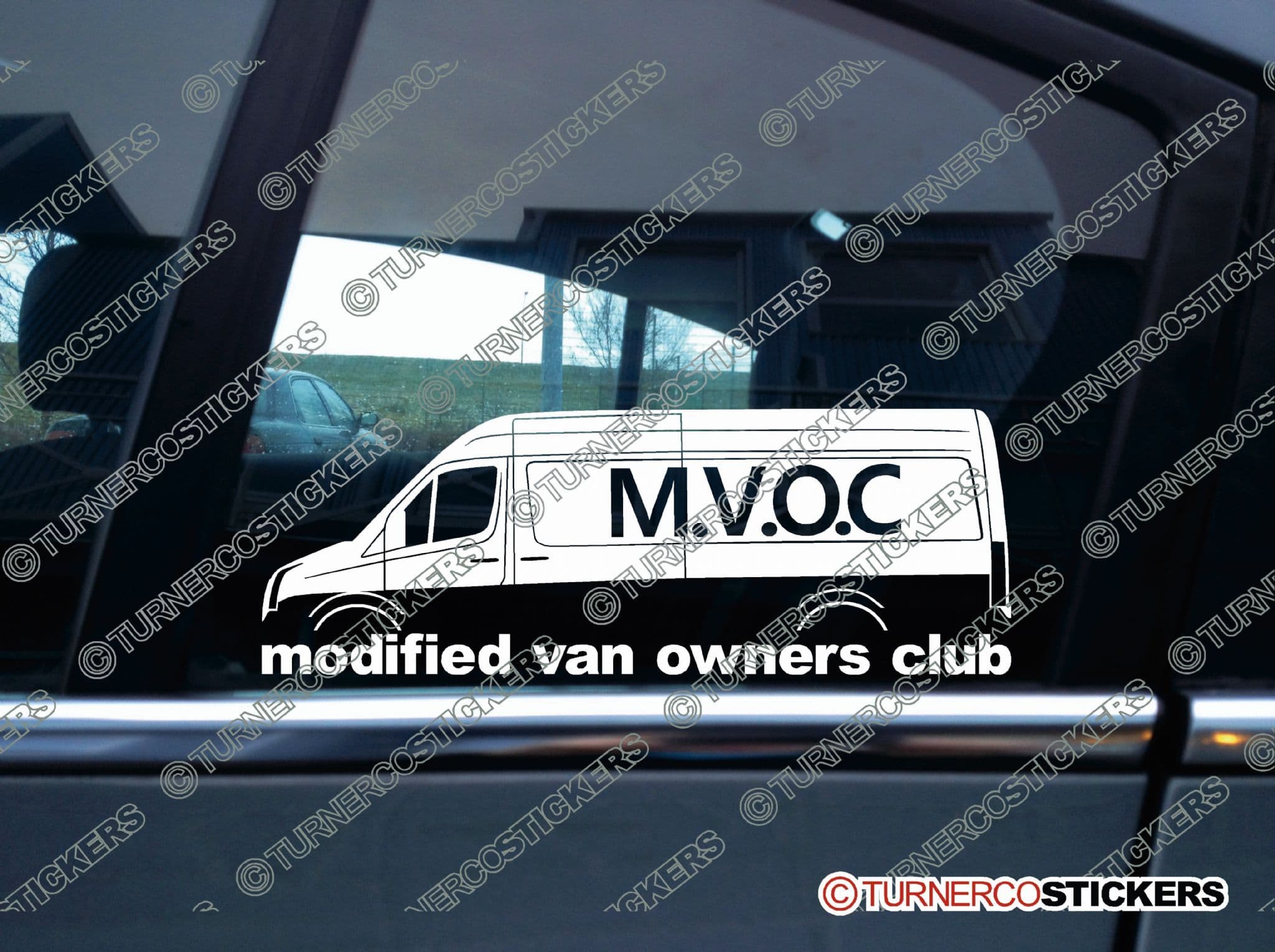 MVOC modified van owners club sticker -for VW Crafter van - Long