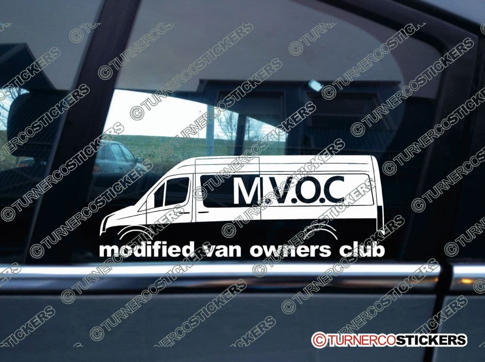 MVOC modified van owners club sticker -for VW Crafter van - Long with ...