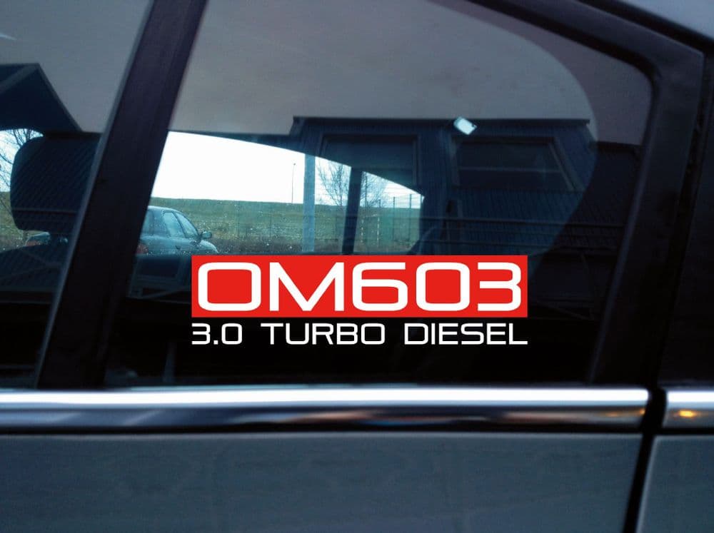 OM603 3 0 TURBO DIESEL sticker- for Mercedes W124 E300TD Turbo classic