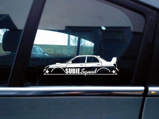 SUBIE Squad sticker - For Subaru Impreza WRX STI Hawk eye 2nd gen