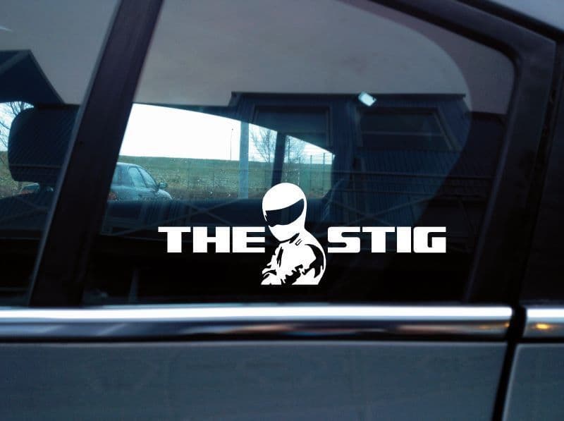 The Stig sticker funny Top Gear themed decal