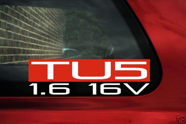 TU5 1 6 16v sticker For Citroen C2 VTS Saxo VTS & Peugeot 106 GTi