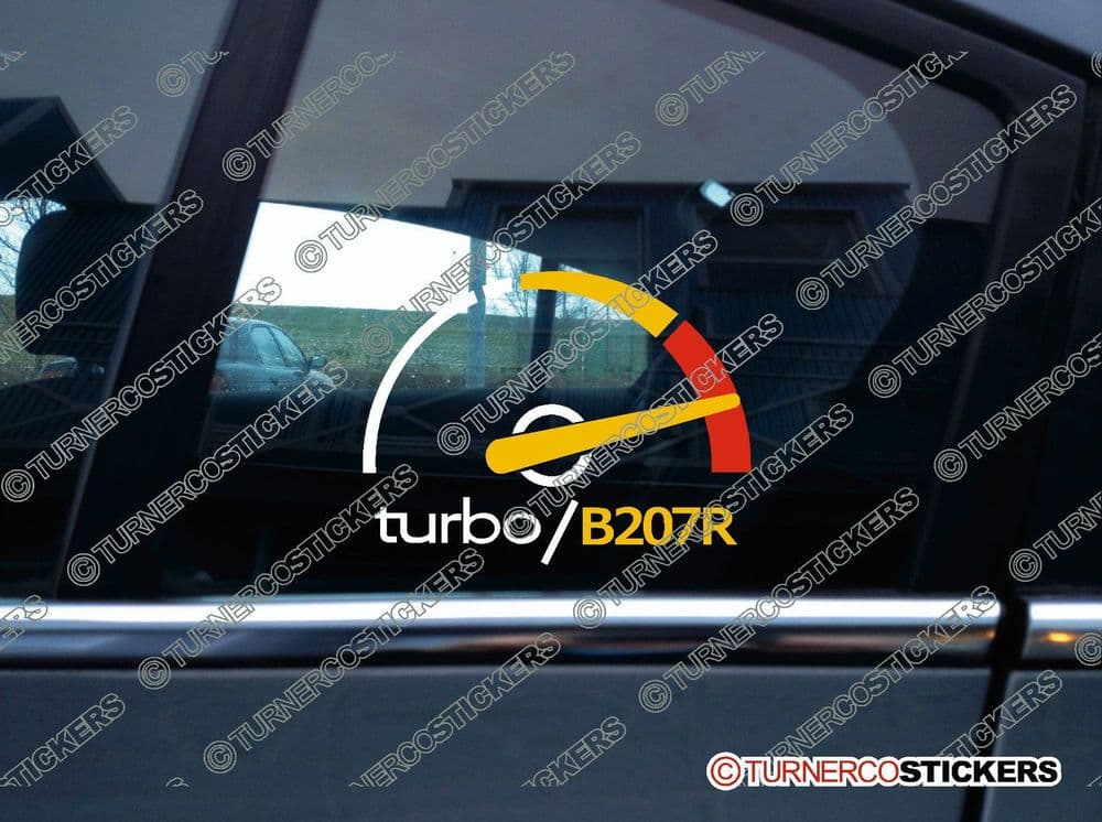 Turbo B207R boost sticker / decal - for Saab 9-3 2 0T 2003-2014