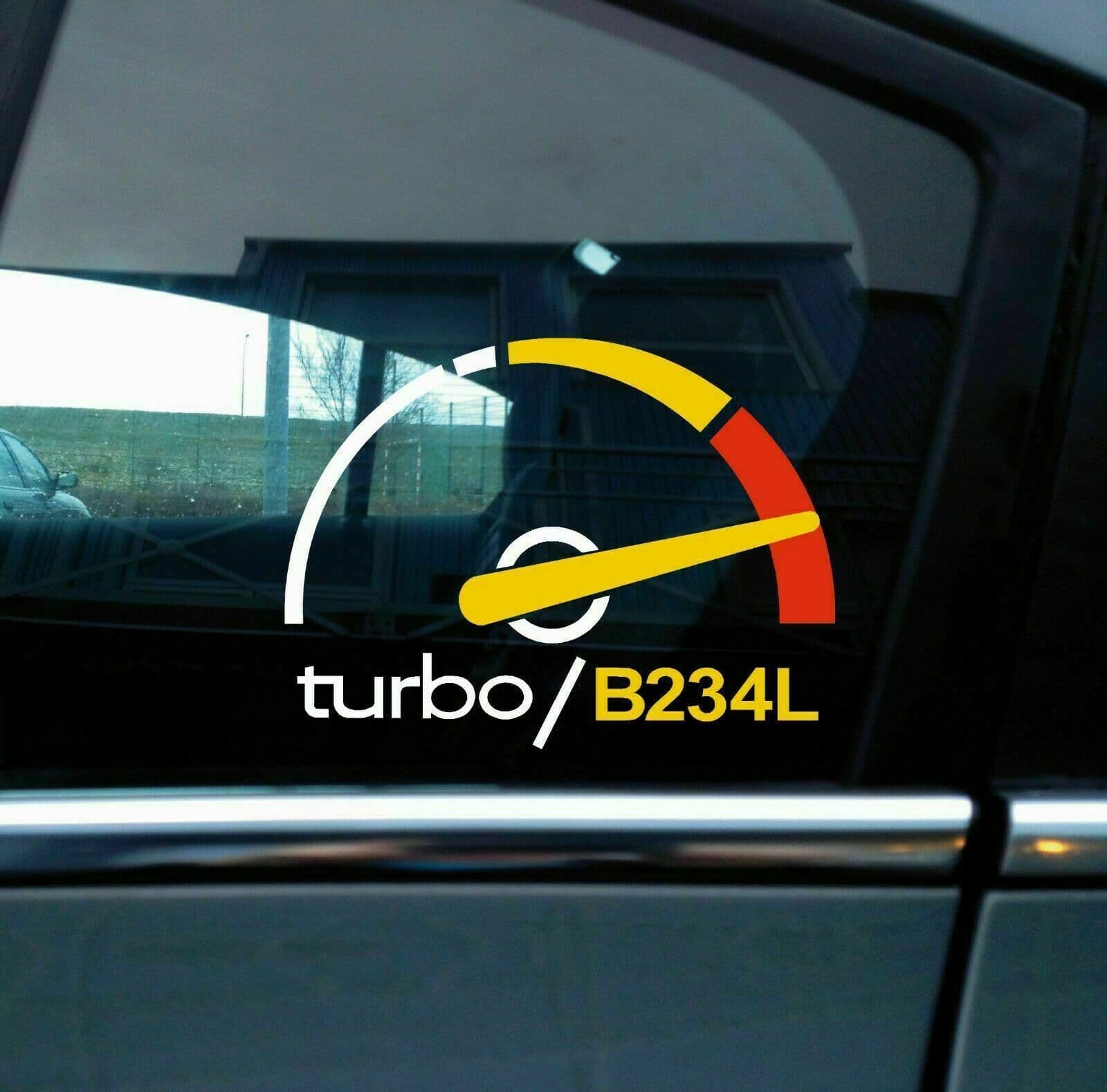 Turbo B234L boost gauge themed sticker - for Saab 9000 Turbo C81