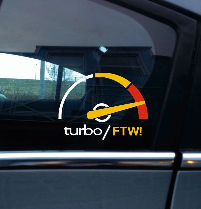Turbo FTW for the win boost gauge style sticker -retro saab 900 / 9000 ...