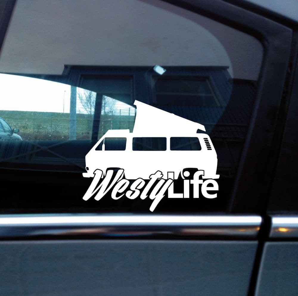 Westy Life Vanagon Vinyl STICKER for VW T3 Westfalia CAMPER VAN VANNER Q67