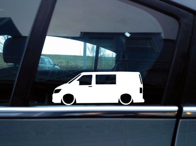 x2 Lowered car stickers for Volkswagen VW T6 Kombi VAN Transporter L563
