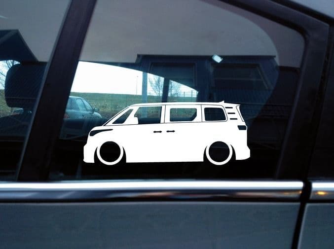 x2 Lowered car stickers for VW ID Buzz