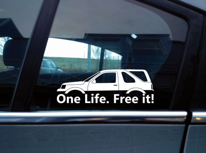 x2 One Life Free it stickers for Land Rover Freelander 1st gen 3-door ...