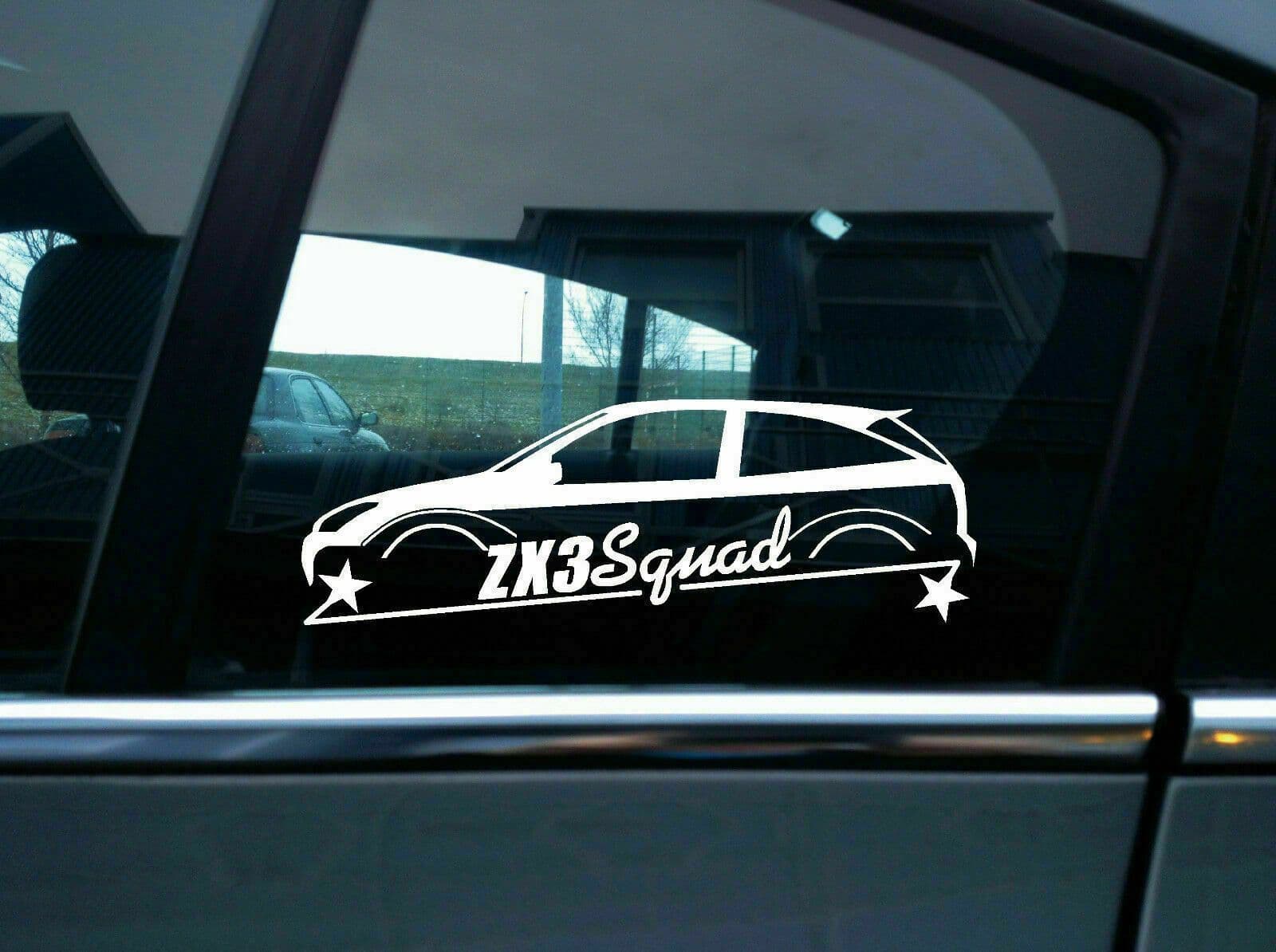 ZX3 Squad sticker - For Ford Focus Mk1 3-door SVT / ST170 Q33