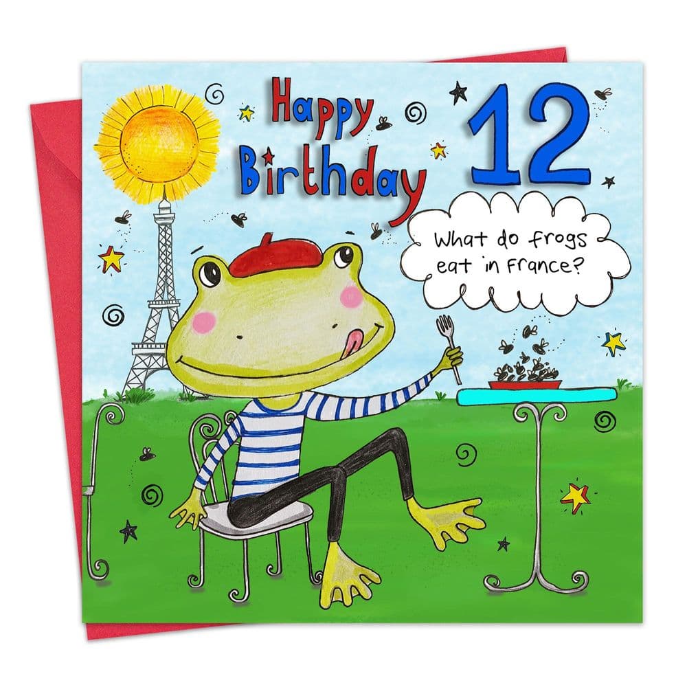 Age 12 Birthday Card Twelfth Birthday Card Childrens 12th Birthday Card ...
