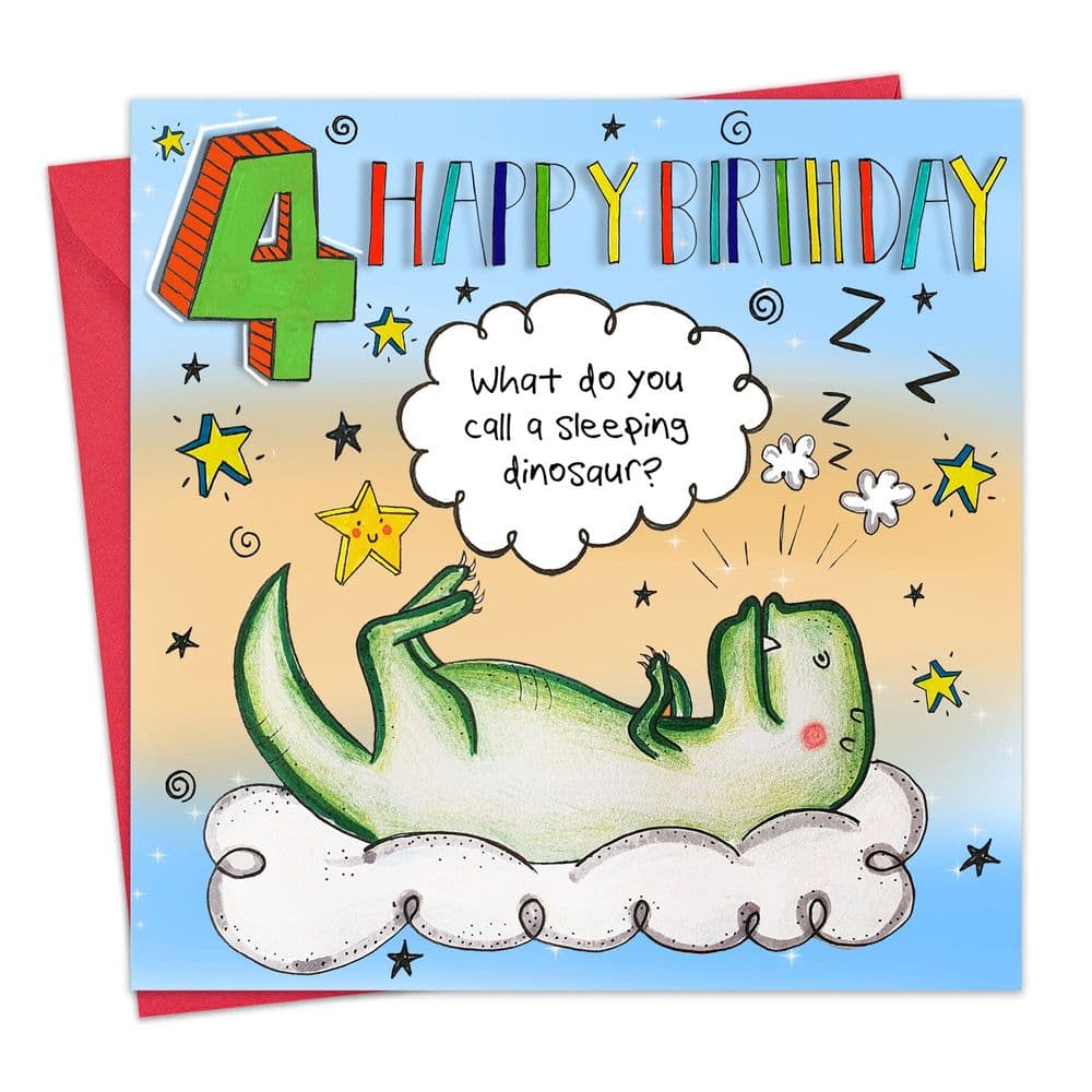 Age 4 Birthday Card Fourth Birthday Card Childrens 4th Birthday Card ...