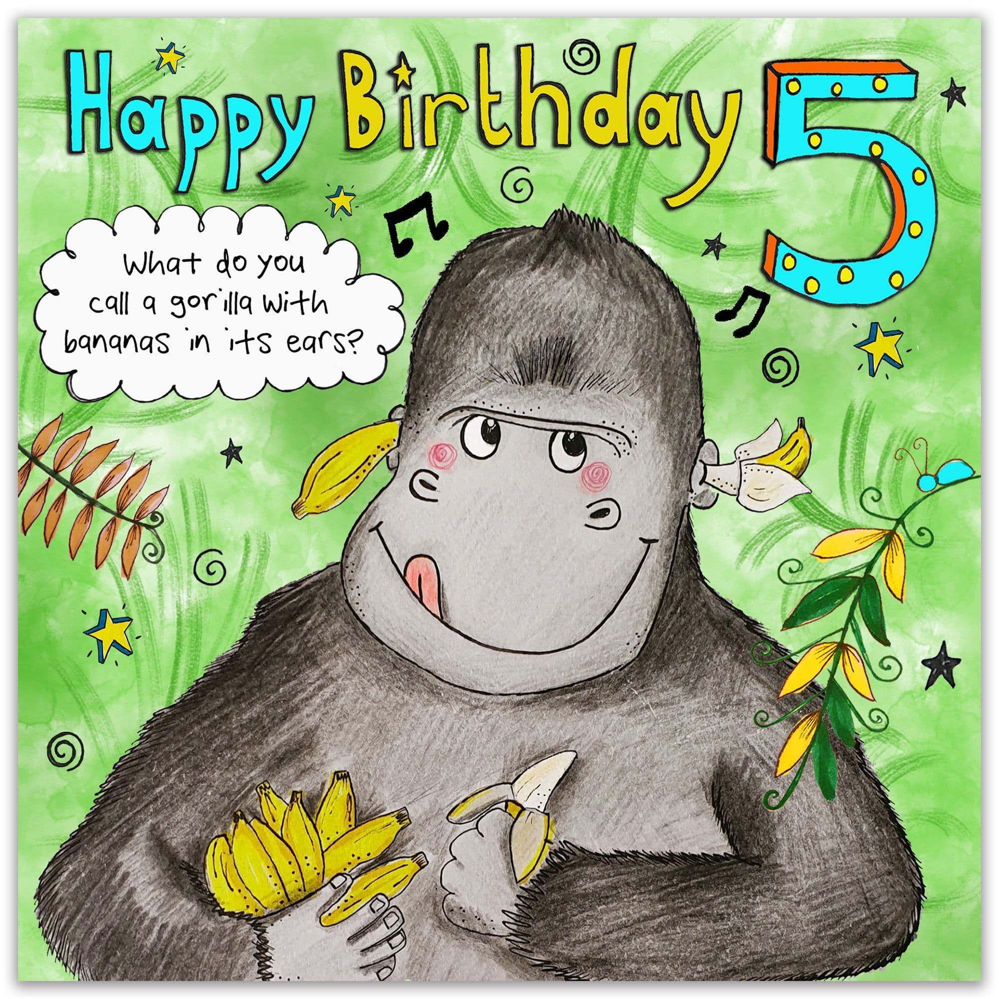 Age 5 Birthday Card Fifth Birthday Card Childrens 5th Birthday Card ...