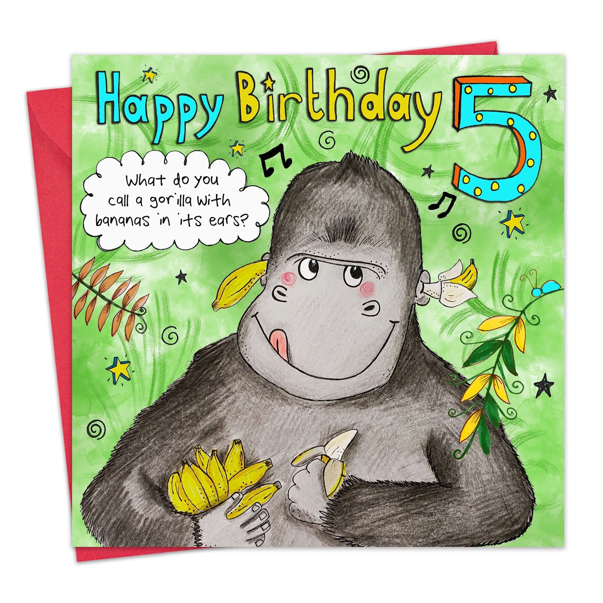 Age 5 Birthday Card Fifth Birthday Card Childrens 5th Birthday Card ...
