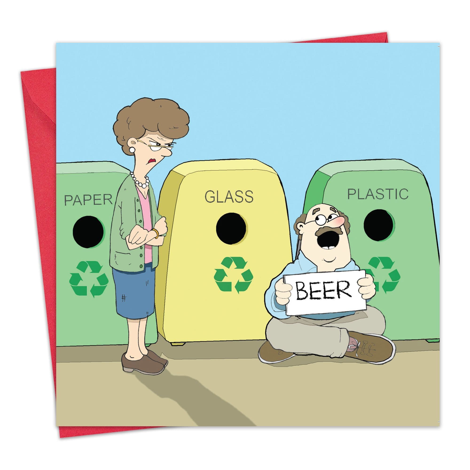 Recycle Cartoon Funny Funny Recycling Bins And Signs Stock Vector By