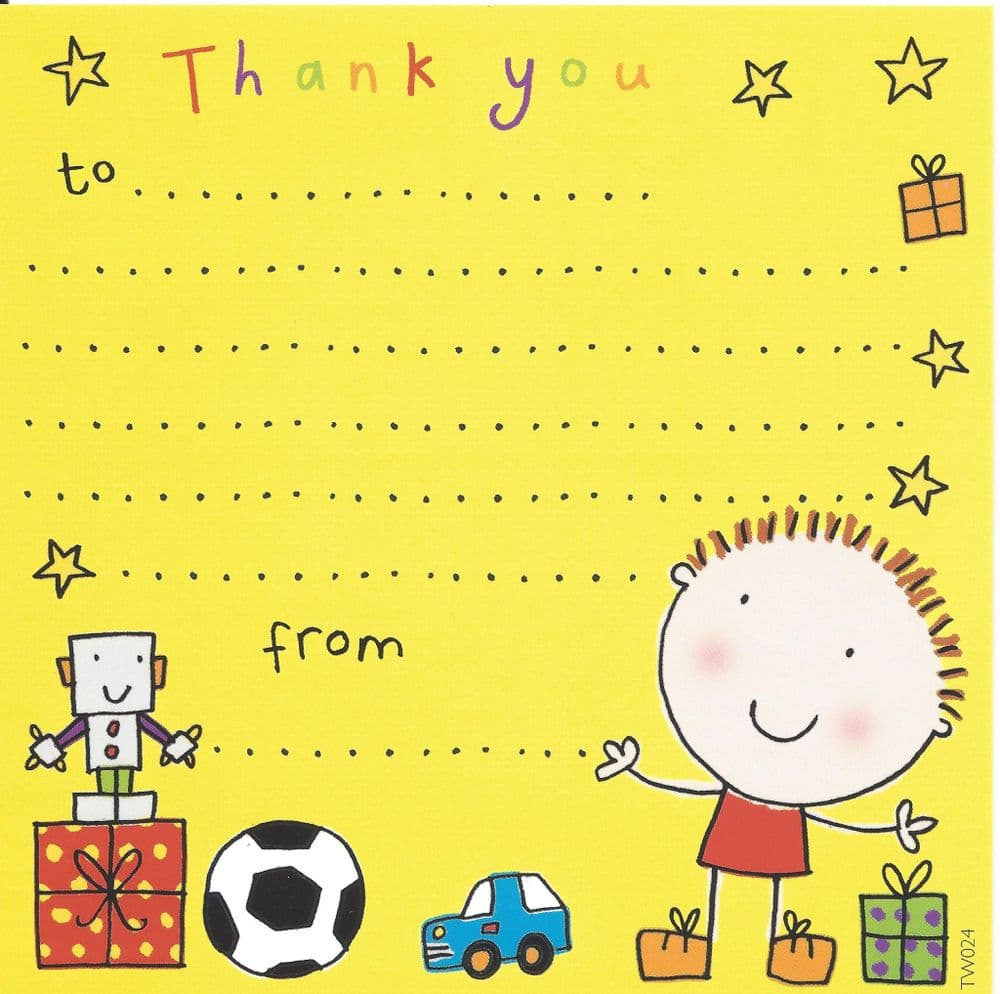 thank you notes for kids, thank you cards for children, kids thank you ...