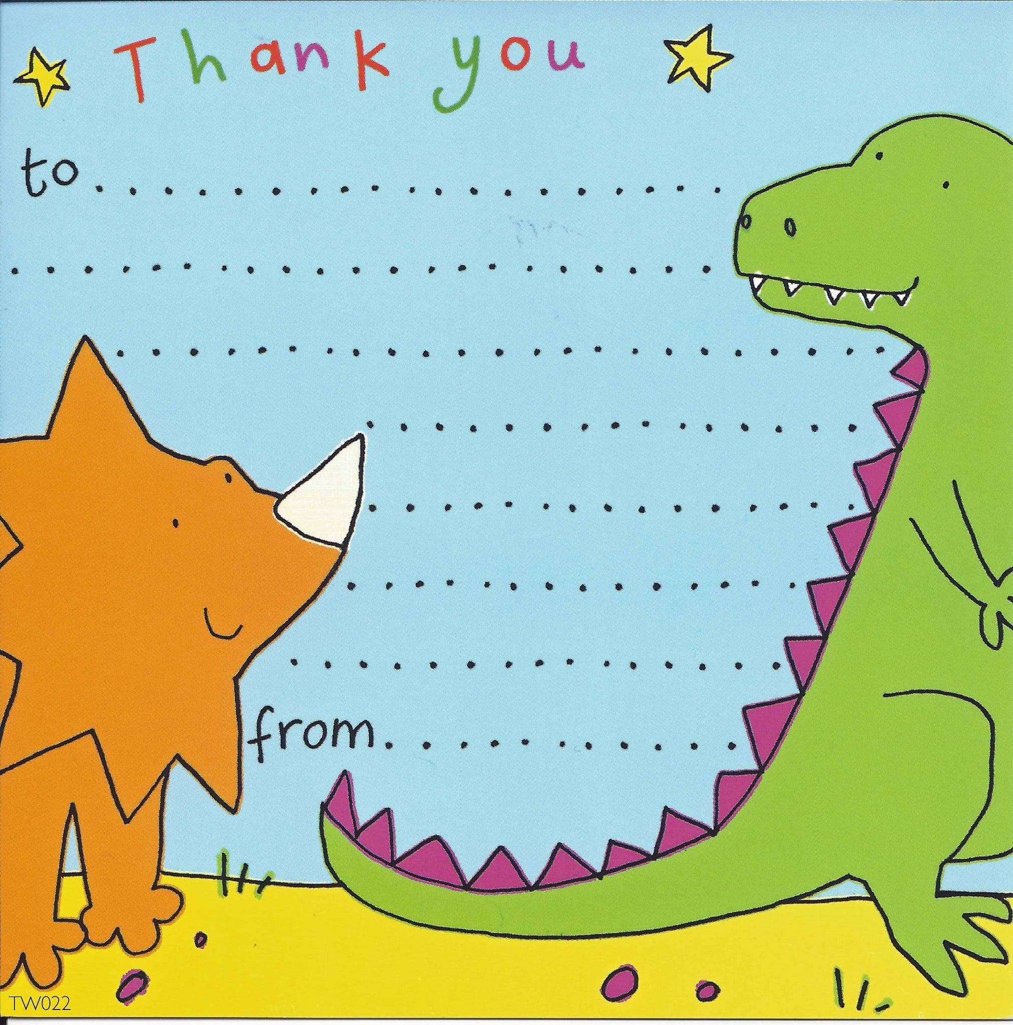 thank you notes for kids, thank you cards for children, kids thank you ...