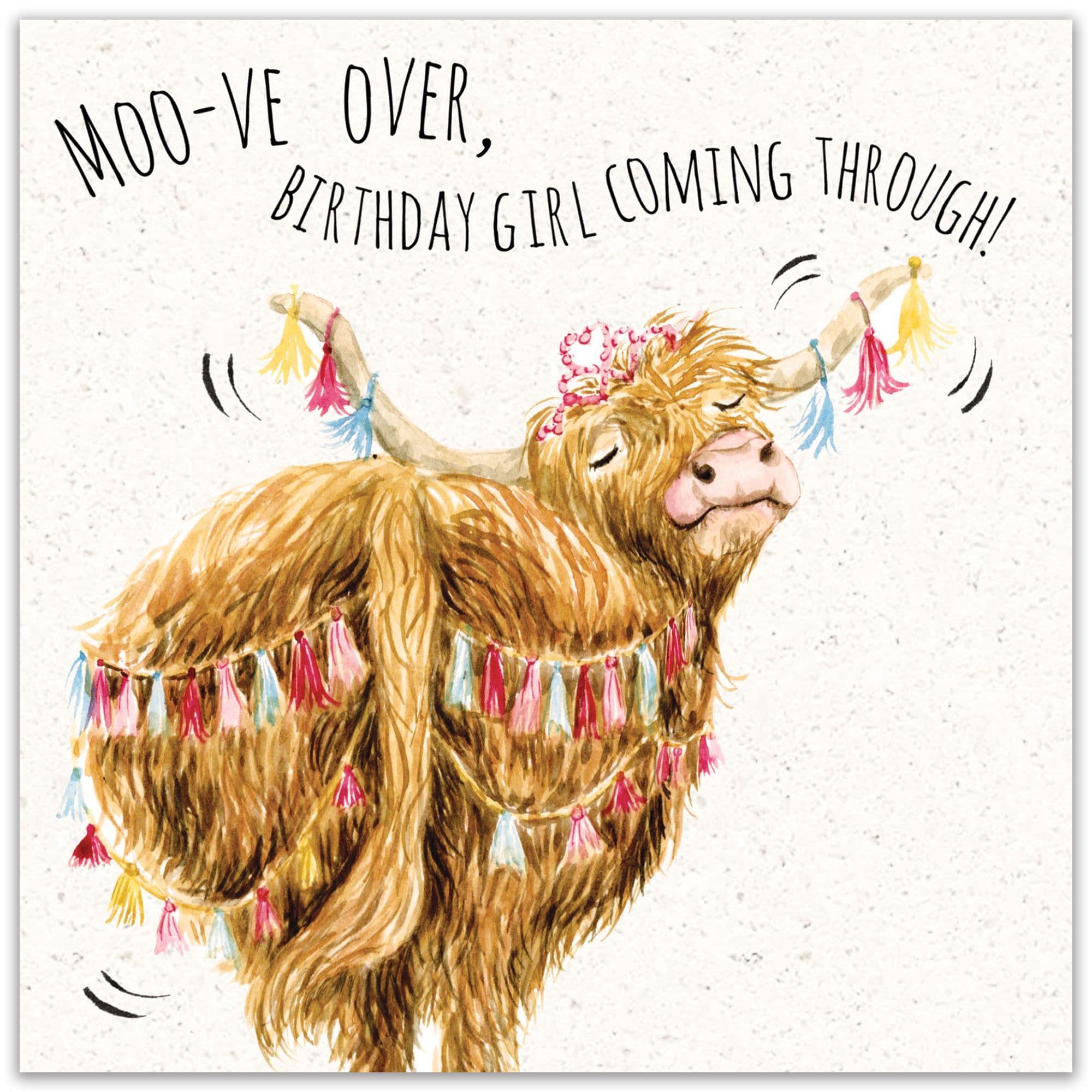 Cow Funny Birthday Cards SH019 Funny Card Highland Cow Let Your Hair