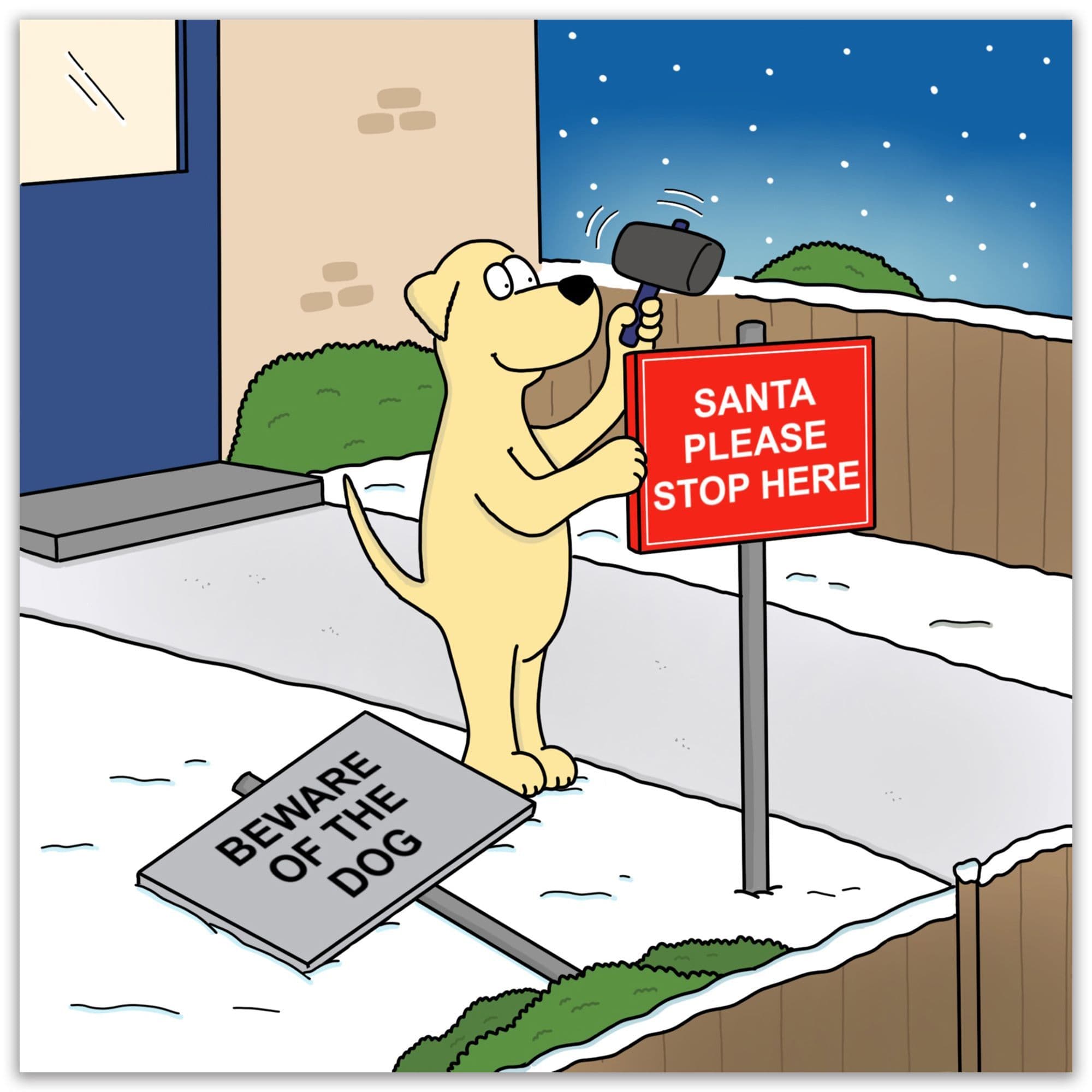 Funny Christmas Cartoon Dog Santa A Dog's Wish For Christmas Galgo