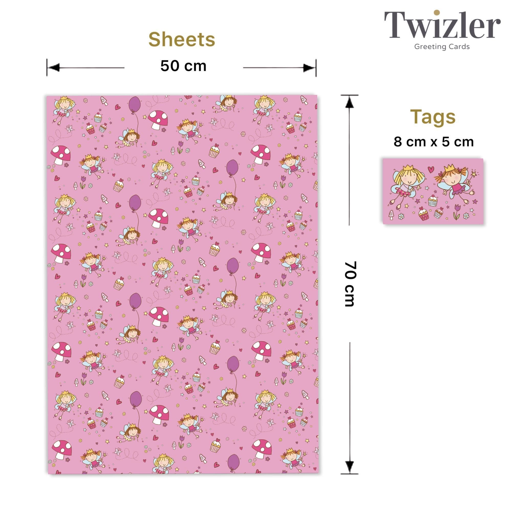 Girl's Wrapping Paper. Children's Gift Wrap