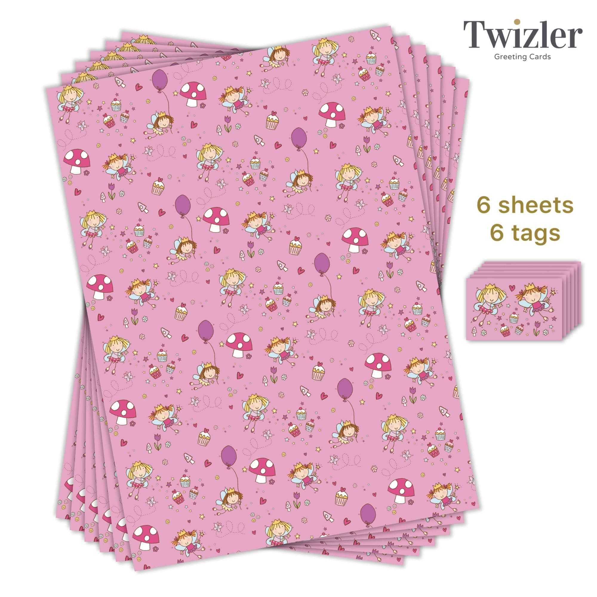 Girl's Wrapping Paper. Children's Gift Wrap