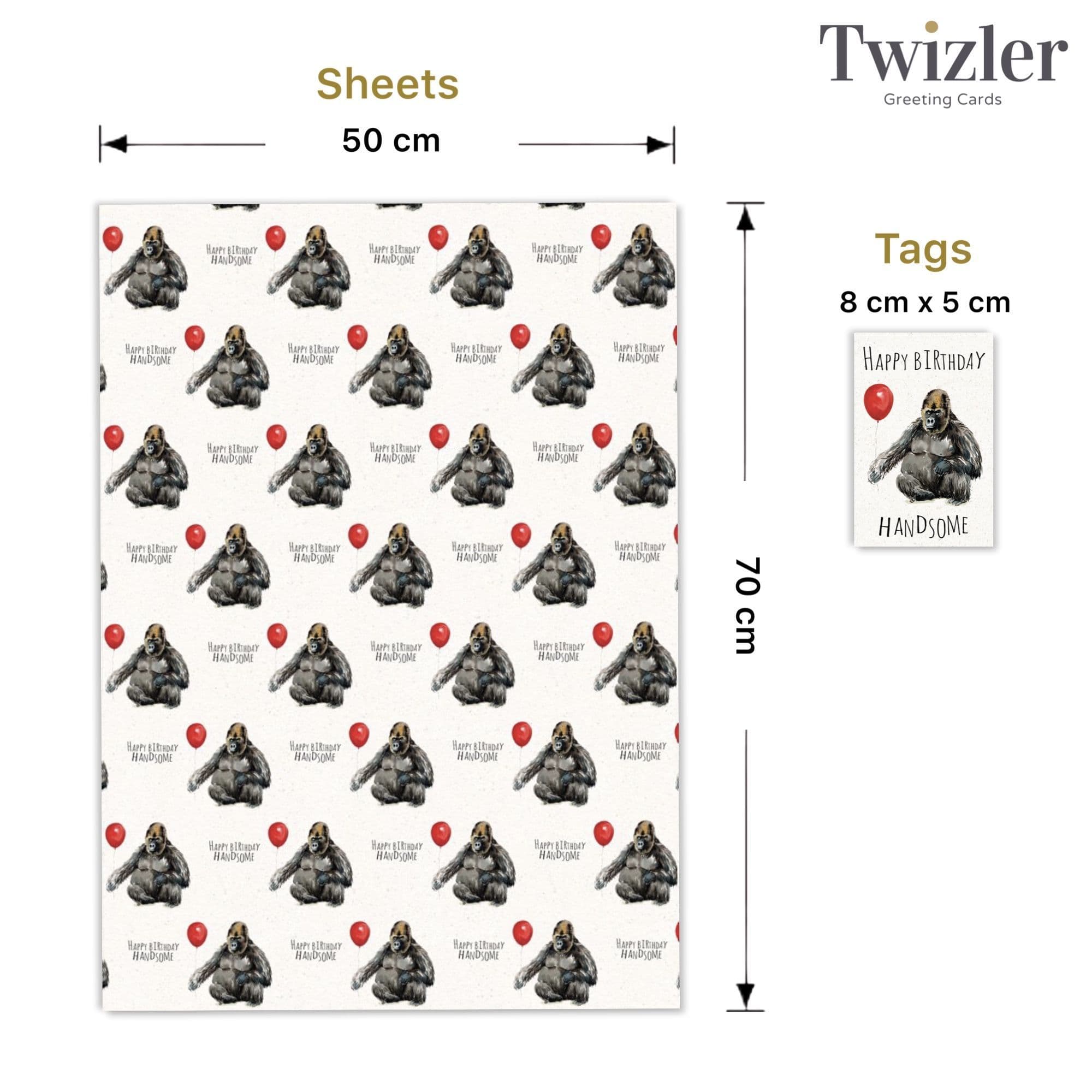 Funny Men's Wrapping Paper. Humour Birthday Gift Wrap