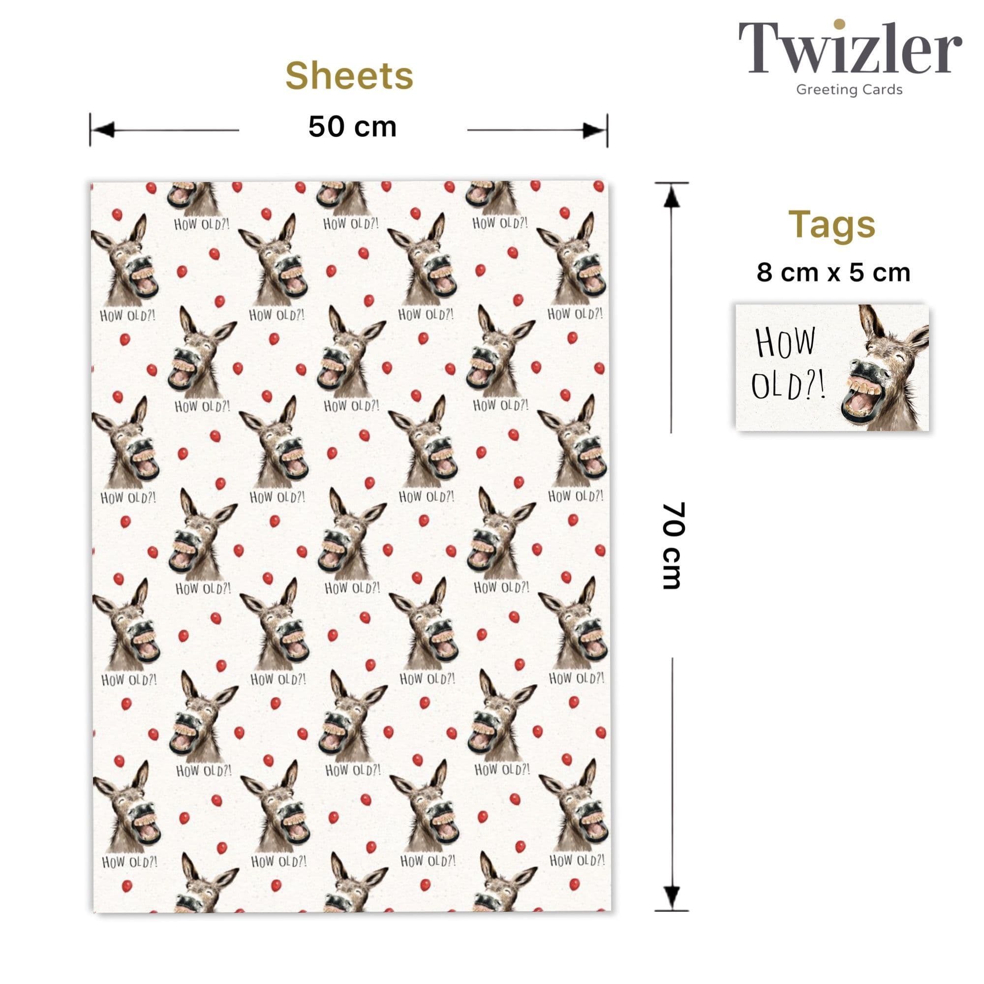 Funny Wrapping Paper. Humour Birthday Gift Wrap