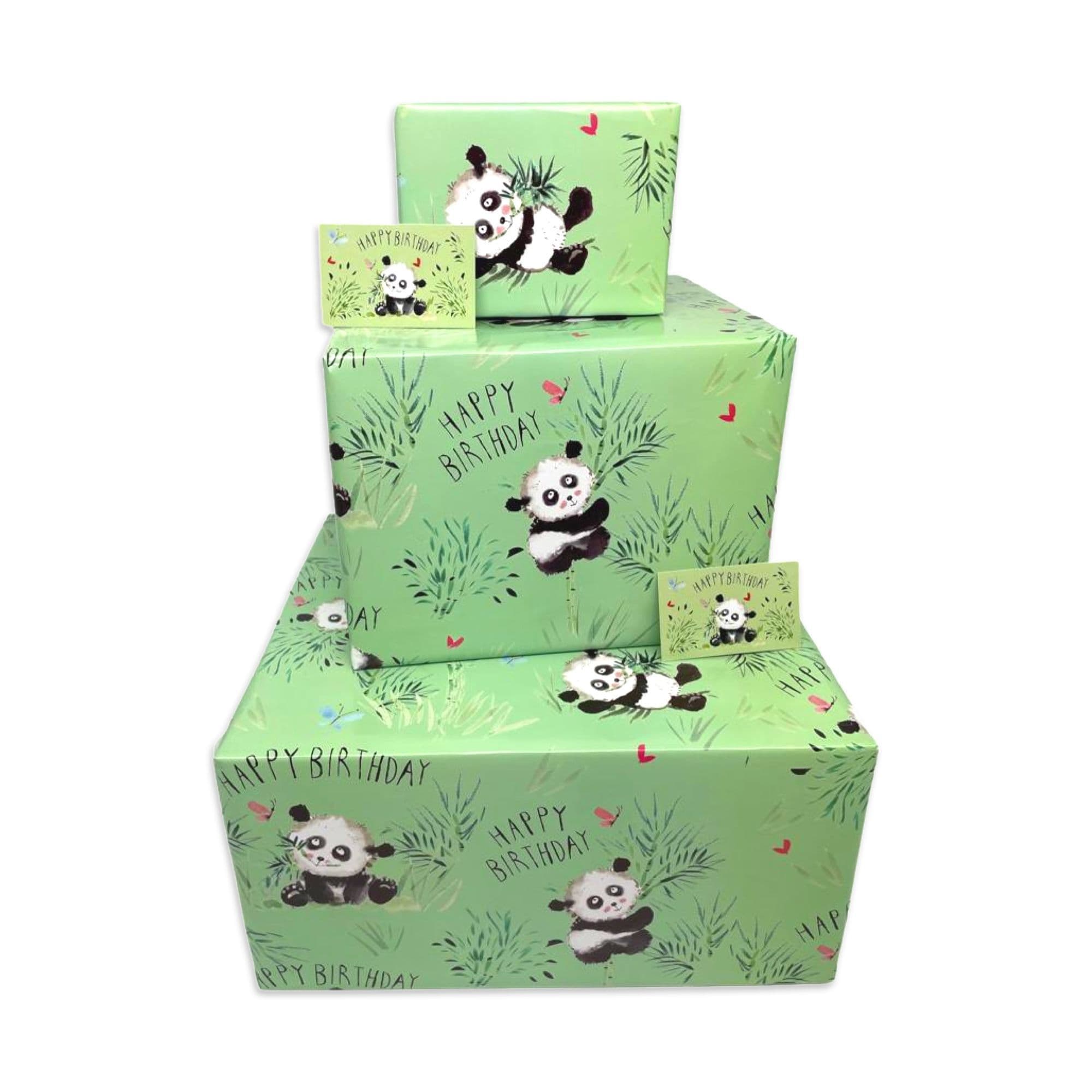 Cute Panda Wrapping Paper. Girl's Wrapping Paper. Boy's Wrapping Paper ...